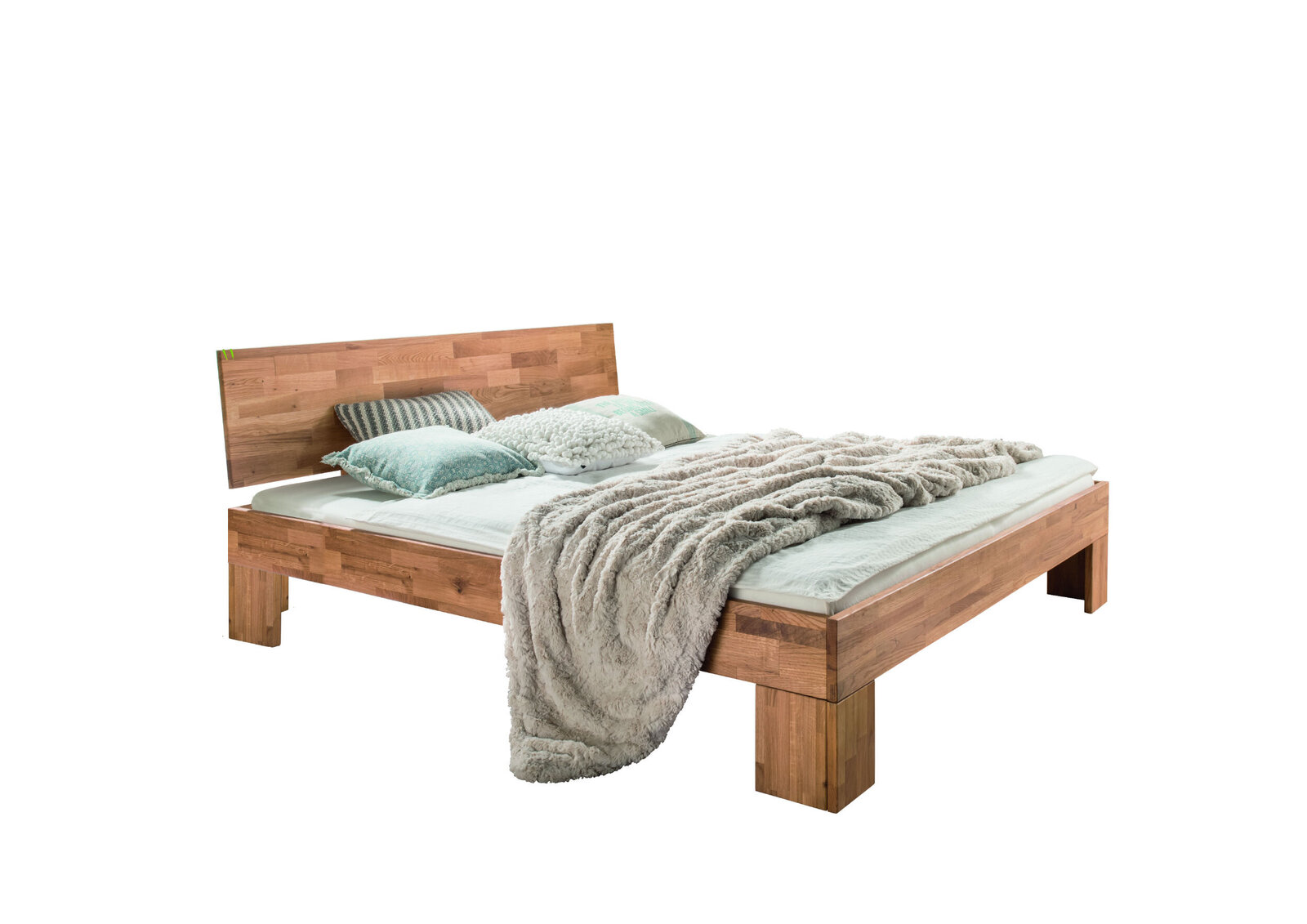 Schlafzimmer Bett Modern Zen Kernbuche mit Flat Kopfteil von Lars ...