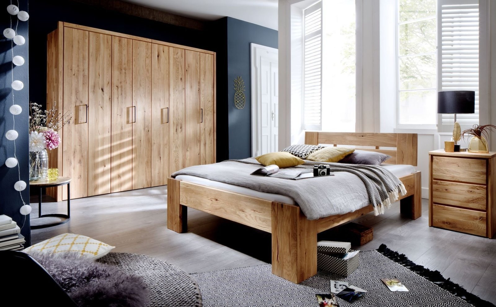 Schlafzimmer Wildeiche Massiv Abverkauf